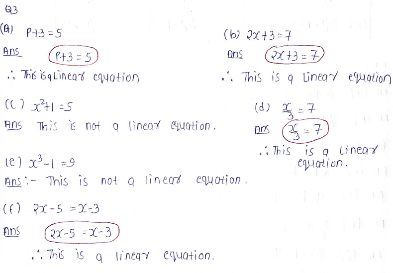 Chapter 7 Linear Equations Class 6 DAV Secondary Mathematics